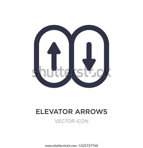 Elevator Arrows Icon On White Background Stock Vector (Royalty Free ...
