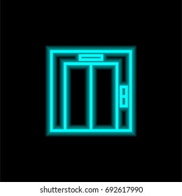 Elevator Blue Glowing Neon Ui Ux Stock Vector (Royalty Free) 692617990 ...