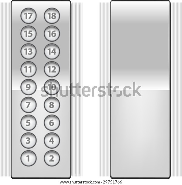 Elevator Buttons Stock Vector (Royalty Free) 29751766 Elevator Buttons Stock Vector (Royalty Free) 29751766