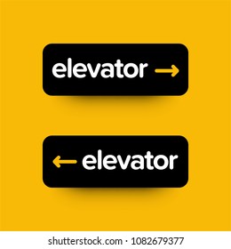 Elevator Direction Sign Vector Illustration Left: vetor stock (livre de ...
