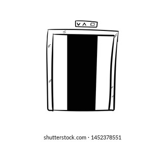 Elevator Doodle Hand Drawing Vector Stock Vector (Royalty Free) 1452378551 | Shutterstock