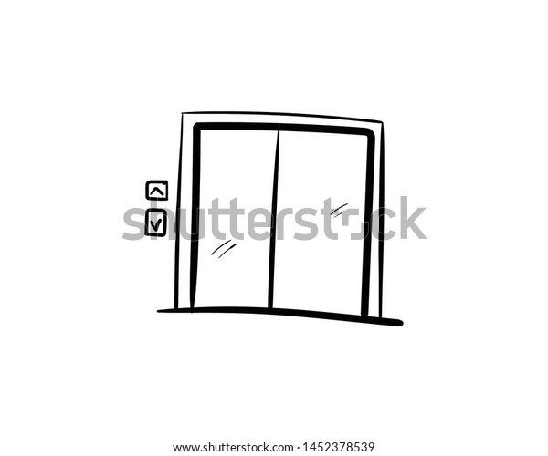 Elevator Doodle Hand Drawing Vector 스톡 벡터(로열티 프리) 1452378539 | Shutterstock