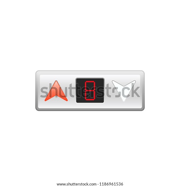 Elevator Floor Indicator Panel Clipart Image Stock Vector (Royalty Free ...