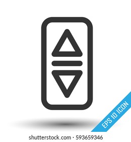 Elevator Lift Buttons Icon Simple Flat Stock Vector (Royalty Free ...