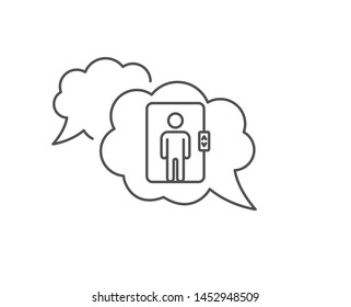 Elevator Line Icon Chat Bubble Design Stock Vector (Royalty Free ...
