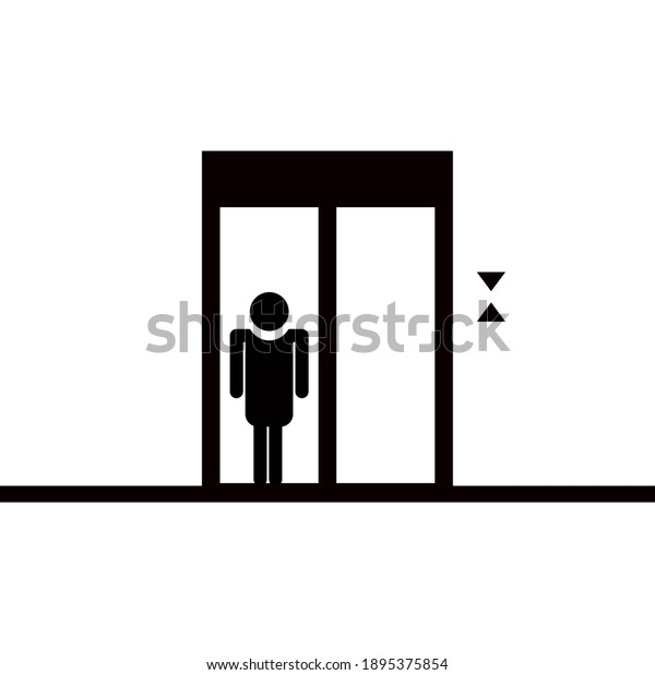 Elevator Passenger Lift Symbol Vector Icon Stock Vector (Royalty Free ...