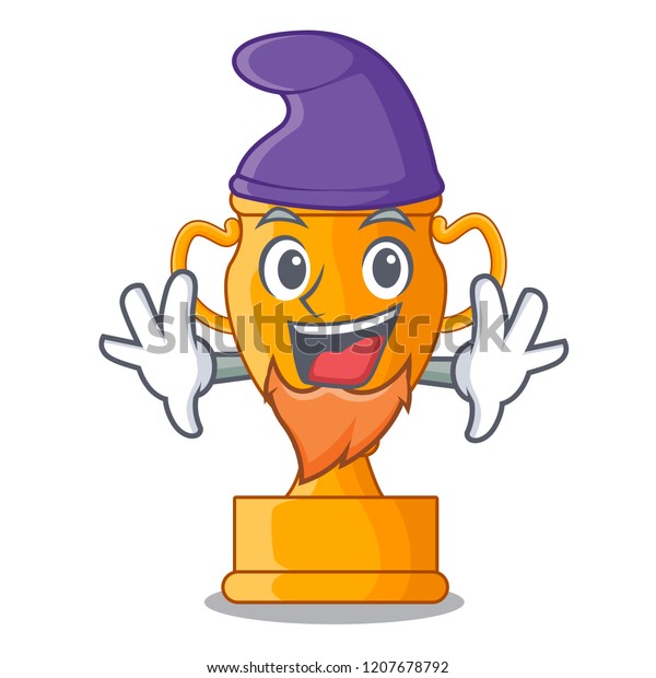 Elf Character Gold Trophy Award Competition Stock Vector (Royalty Free ...