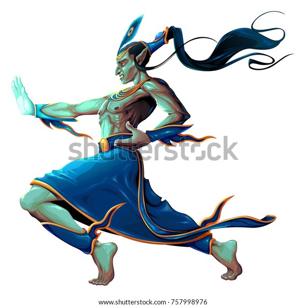 Elf Fighting Martial Art Pose Vector Stock Vector (Royalty Free ...