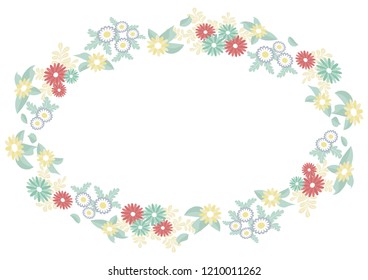 Ellipse Frame Flowers Stock Vector (Royalty Free) 1210011262 | Shutterstock