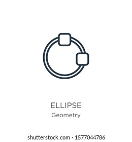 Ellipse Icon Thin Linear Ellipse Outline Stock Vector (Royalty Free ...