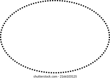 Ellipse Shape Dotted Symbol Vector Icon Stock Vector (Royalty Free ...