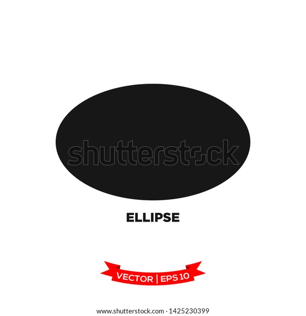 Ellipse Shape Icon Trendy Flat Style Stock Vector (Royalty Free) 1425230399 | Shutterstock