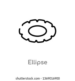 Ellipse Vector Line Icon Simple Element Stock Vector (Royalty Free ...
