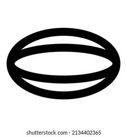 Ellipsoid Icon Black Color Stock Vector (Royalty Free) 2134402365 ...