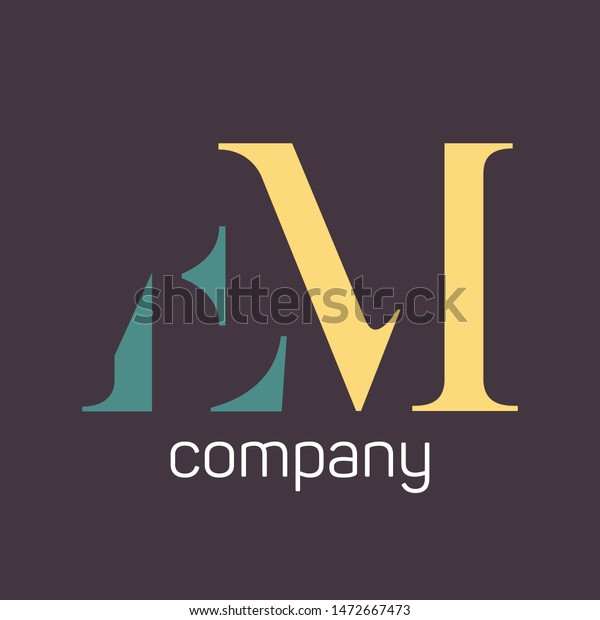 Em Logo Design Monogram Company Letters Stock Vector (Royalty Free ...