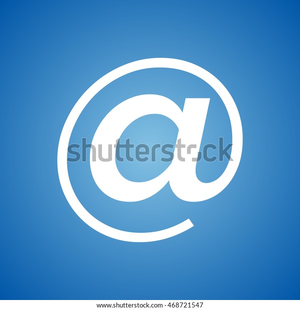 Email Address Icon On Blue Color Stock Vector (Royalty Free) 468721547 ...