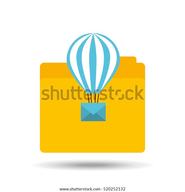 Email Balloon Folder File Design Vector Stock Vector (Royalty Free ...