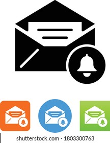 Email Bell Alert Notify Icon Stock Vector (Royalty Free) 1803300763 ...