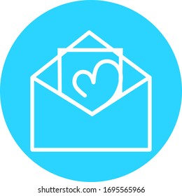 Email Blue Circle Icon Open Envelope Stock Vector (Royalty Free ...