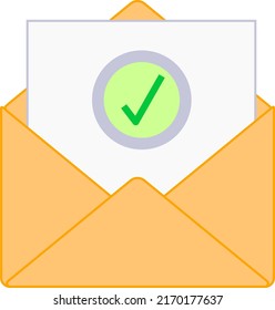 Email Confirmation Icon Vector Success Stock Vector (Royalty Free ...