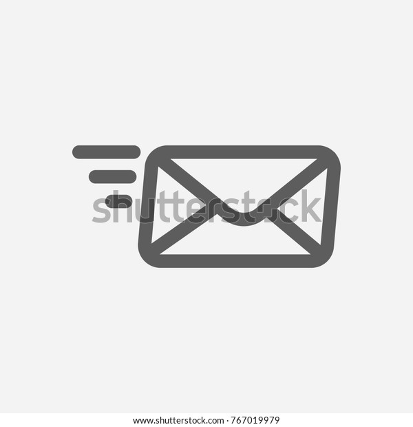 Email Delivery Icon Line Symbol Isolated Stock Vector (Royalty Free ...