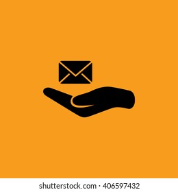 Email Hand Vector Icon Illustration Stock Vector (Royalty Free) 406597342