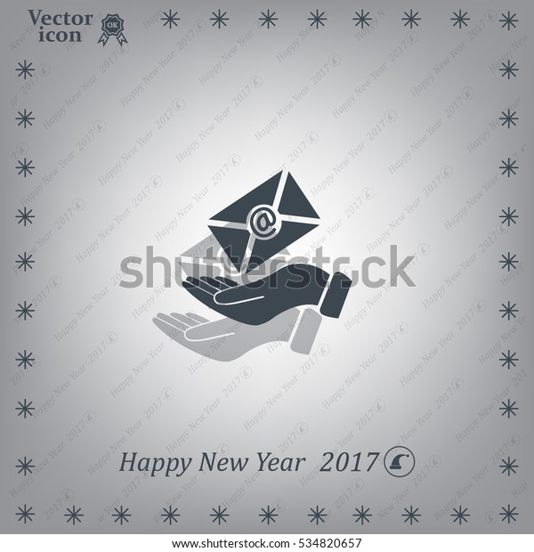 Email Hand Vector Icon Illustration Flat Stock Vector (Royalty Free ...