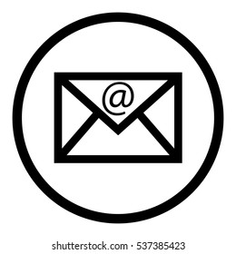 Email Icon Circle On White Background: เวกเตอร์สต็อก (ปลอดค่าลิขสิทธิ์ ...