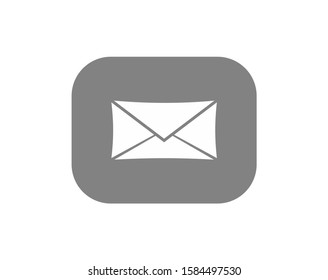 Email Icon Gray Frame On White Stock Vector (Royalty Free) 1584497530 ...