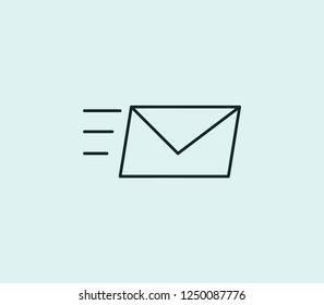 Email Icon Line Isolated On Clean Stock Vector (Royalty Free ...