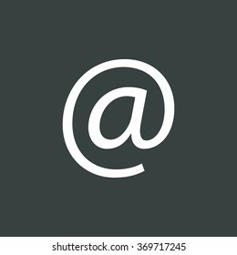 Email Sign Icon Vector Illustration Flat Stock Vector (Royalty Free ...