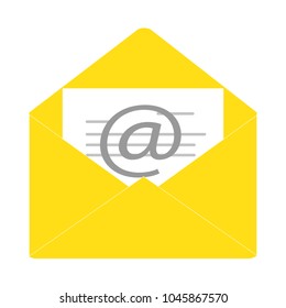 Email Icon On White Background Stock Vector (Royalty Free) 1045867570 ...