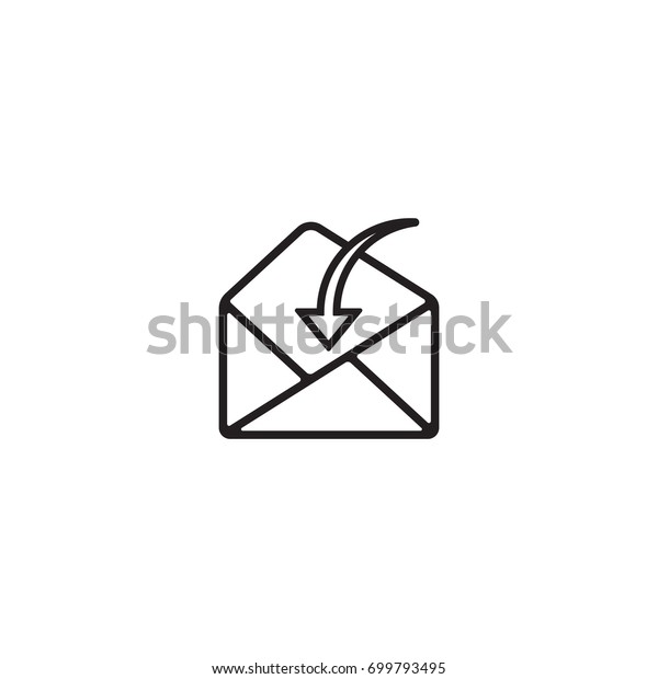 Email Icon Received Arrow Stock Vector (Royalty Free) 699793495 ...