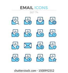 Email Icons Vector Line Icons Set Stock Vector (Royalty Free ...