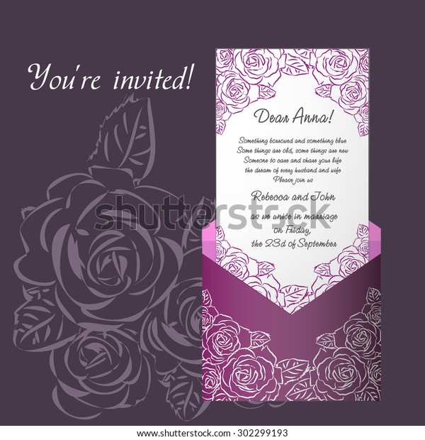 Email Invitation Wedding Wedding Design Template Stock Vector (Royalty ...
