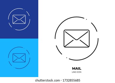Email Line Art Vector Icon Outline Stock Vector (Royalty Free ...