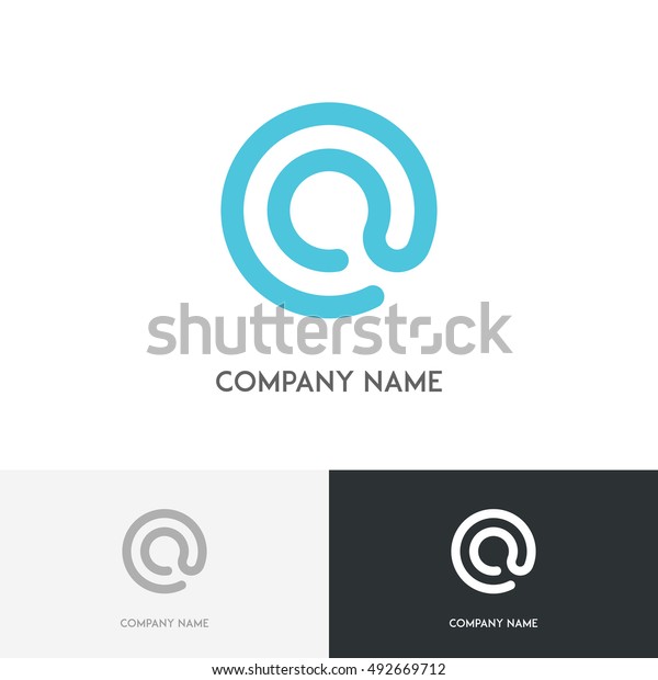 Email Logo Blue Simple Symbol On : image vectorielle de stock (libre de ...