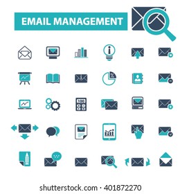 Email Management Icons Stock Vector (Royalty Free) 401872270 | Shutterstock