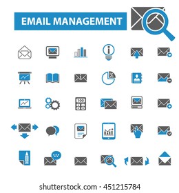 Email Management Icons Stock Vector (Royalty Free) 451215784 | Shutterstock