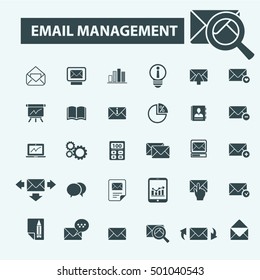 Email Management Icons Stock Vector (Royalty Free) 501040543 | Shutterstock