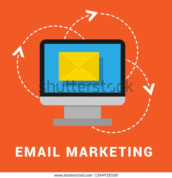 Email Marketing Communication Vector Concept Envelope Stock Vector ...