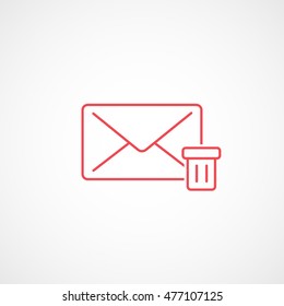 Email Message Trash Can Delete Remove Stock Vector (Royalty Free) 475678384