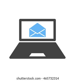Laptop Email Icon On Light Motion Stock Photo (Edit Now) 525288136