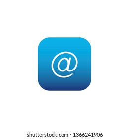 Email Sign Blue Background Stock Vector (Royalty Free) 1366241906 ...