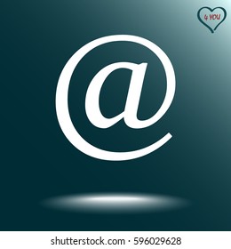 Email Sign Icon Vector Illustration Flat Stock Vector (Royalty Free ...