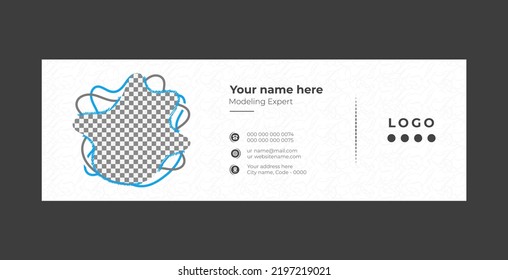 210 Colorful email signatures template vector design. professional ...
