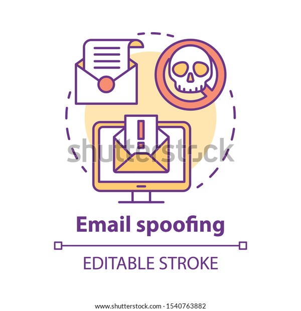 Email Spoofing Concept Icon Spam Virus Stock Vector (Royalty Free ...