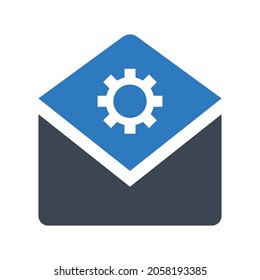 Email Support Iconmessagesetting Vector Illustration Stock Vector ...
