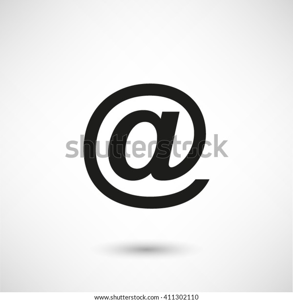 Email Symbol Black Vector Icon Shadow Stock Vector (Royalty Free ...