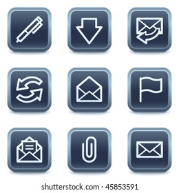 Email Web Icons Mineral Square Buttons Stock Vector (Royalty Free ...